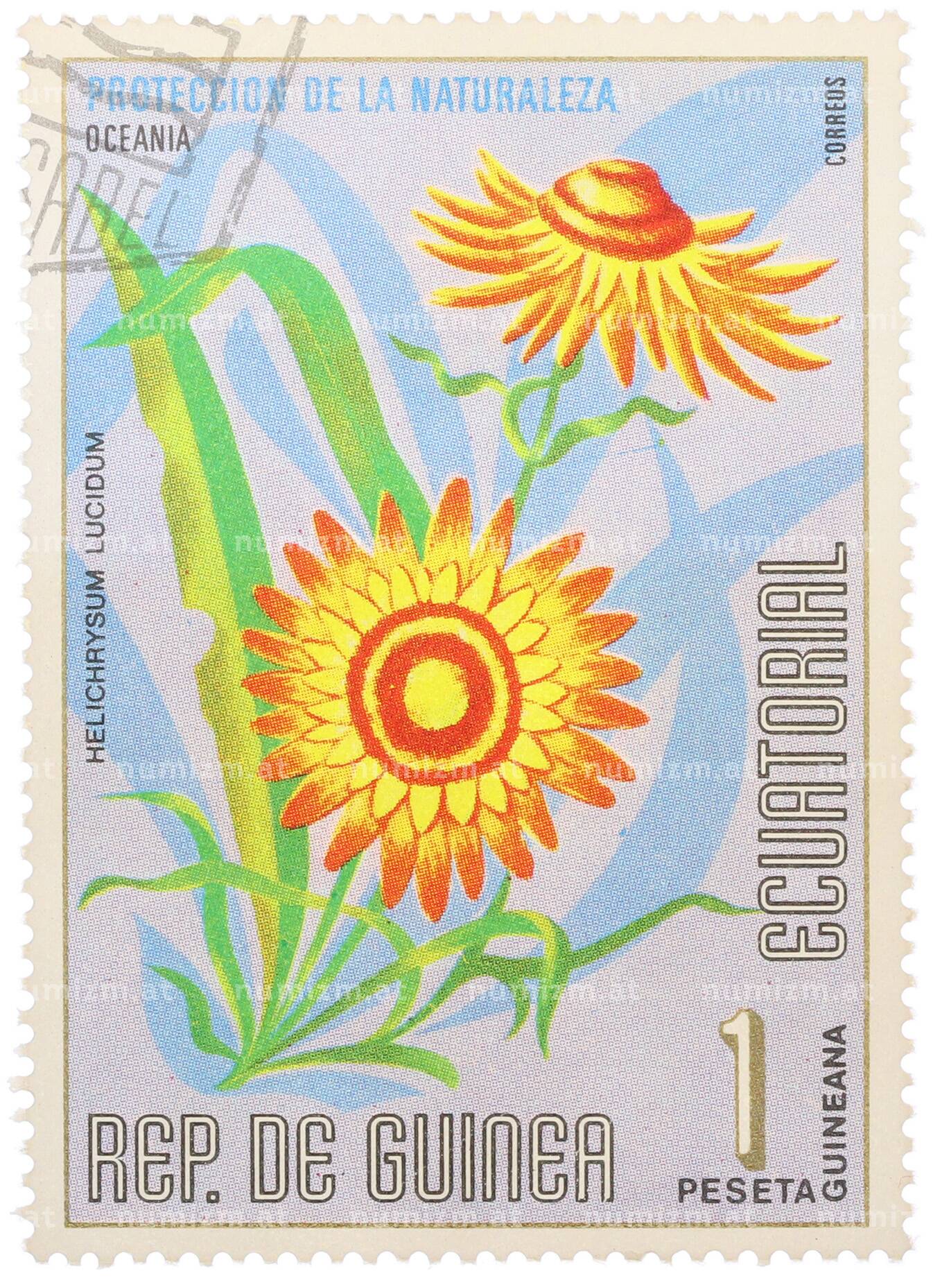 Почтовая марка 1 песета 1976 года Экваториальная Гвинея «Охрана природы ...